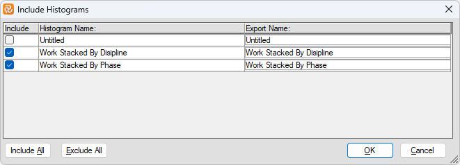Export and Import of Barchart Editor Histogram configuration